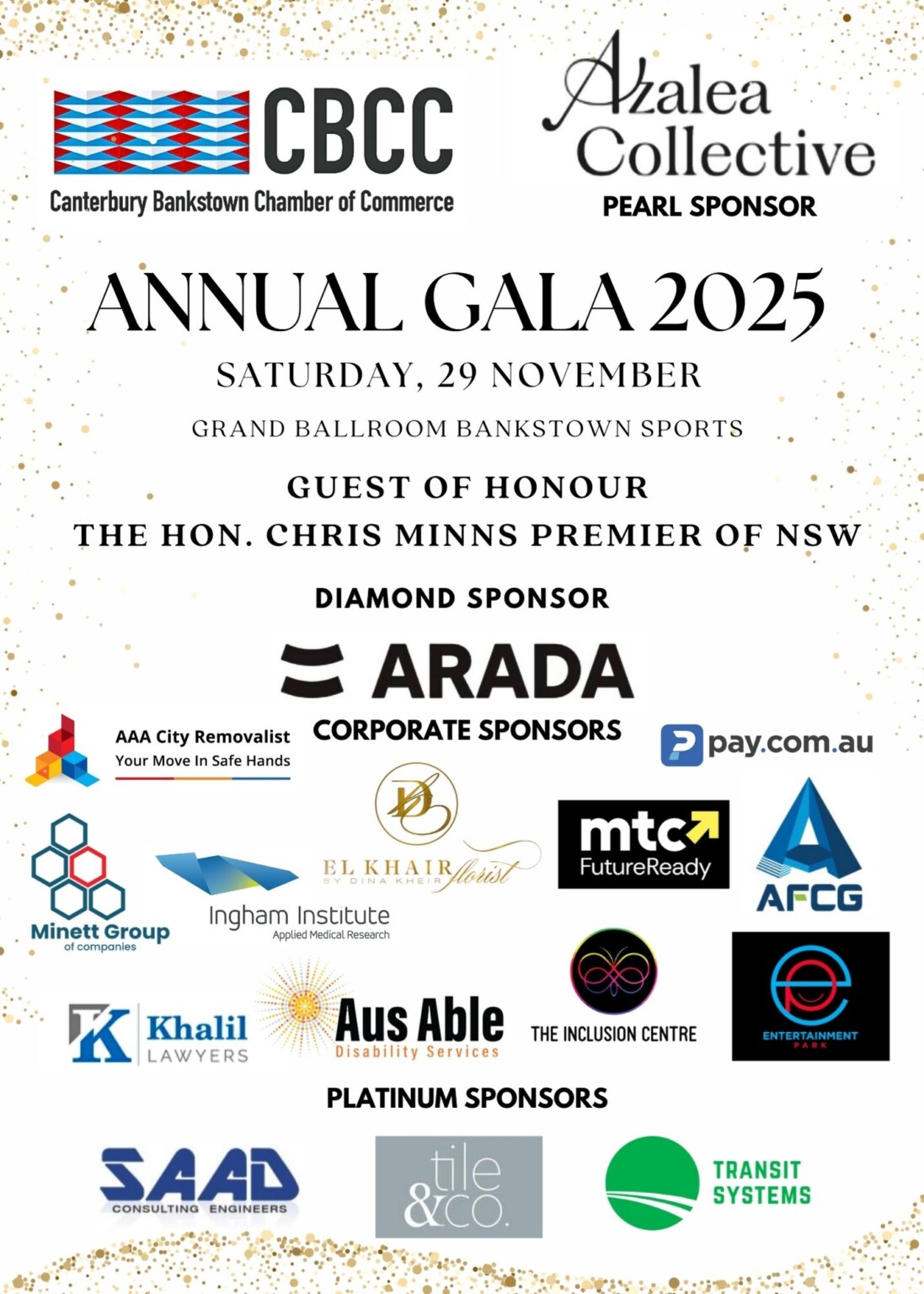 Canterbury Bankstown Chamber of Commerce Annual Gala 2025 - CBCC